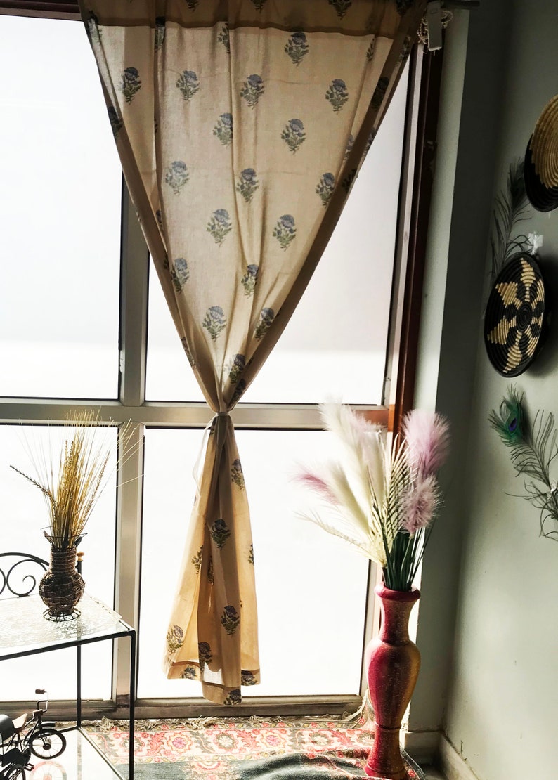 Cotton Curtains Thick Canvas /rod Pocket Curtains/custom Curtain Panels ...