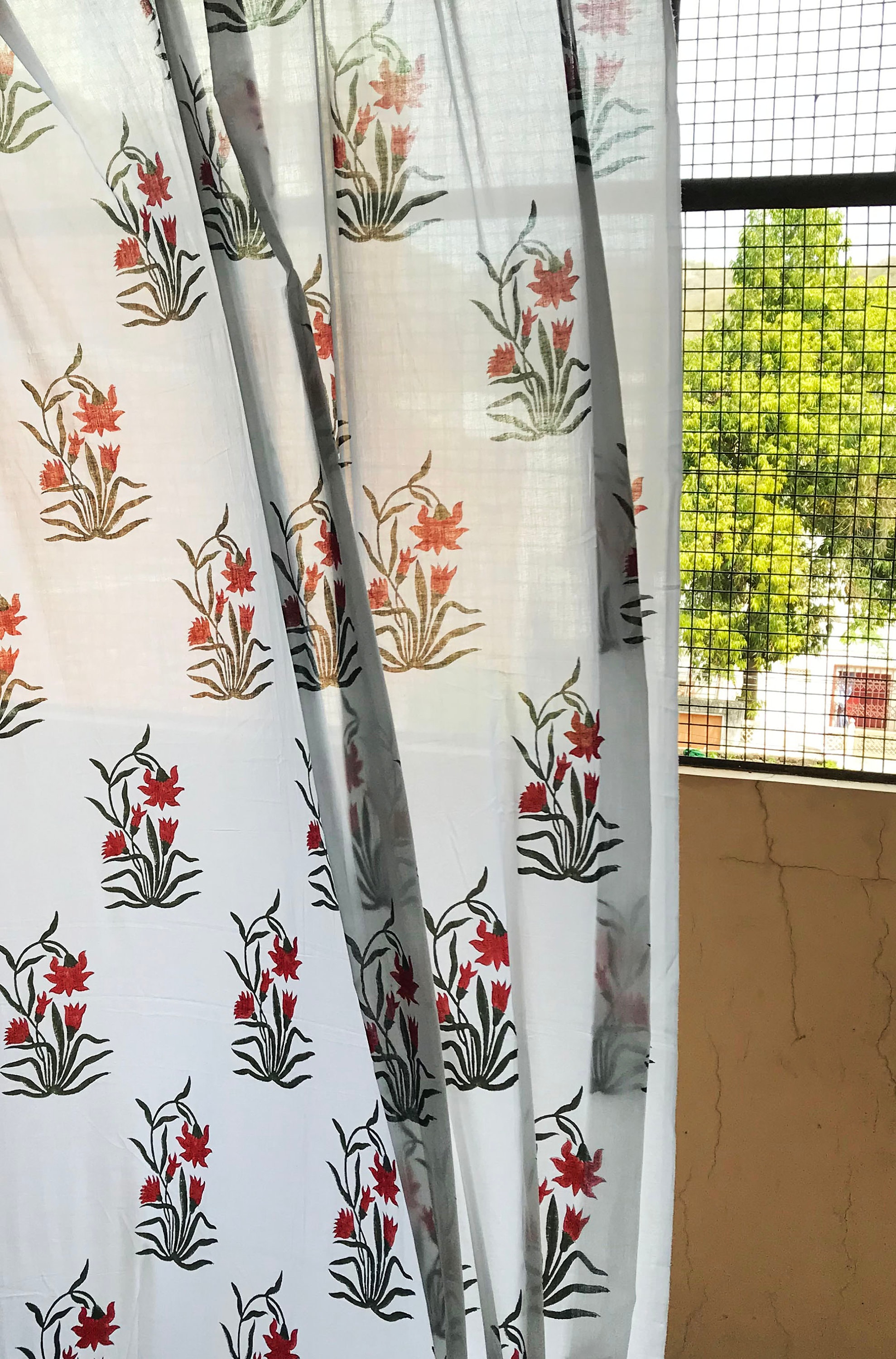 Cotton Sheer Curtains With Rod Pocket Curtains/custom Curtain Panel ...