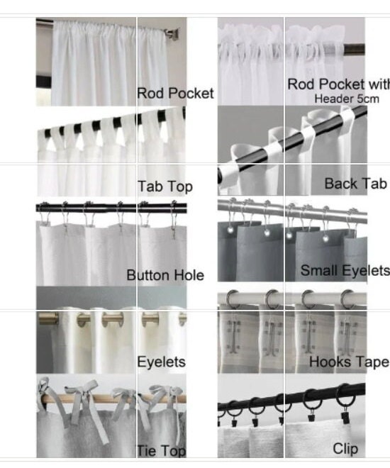 Loop Tab Top Window Curtain Panel Pair - Etsy