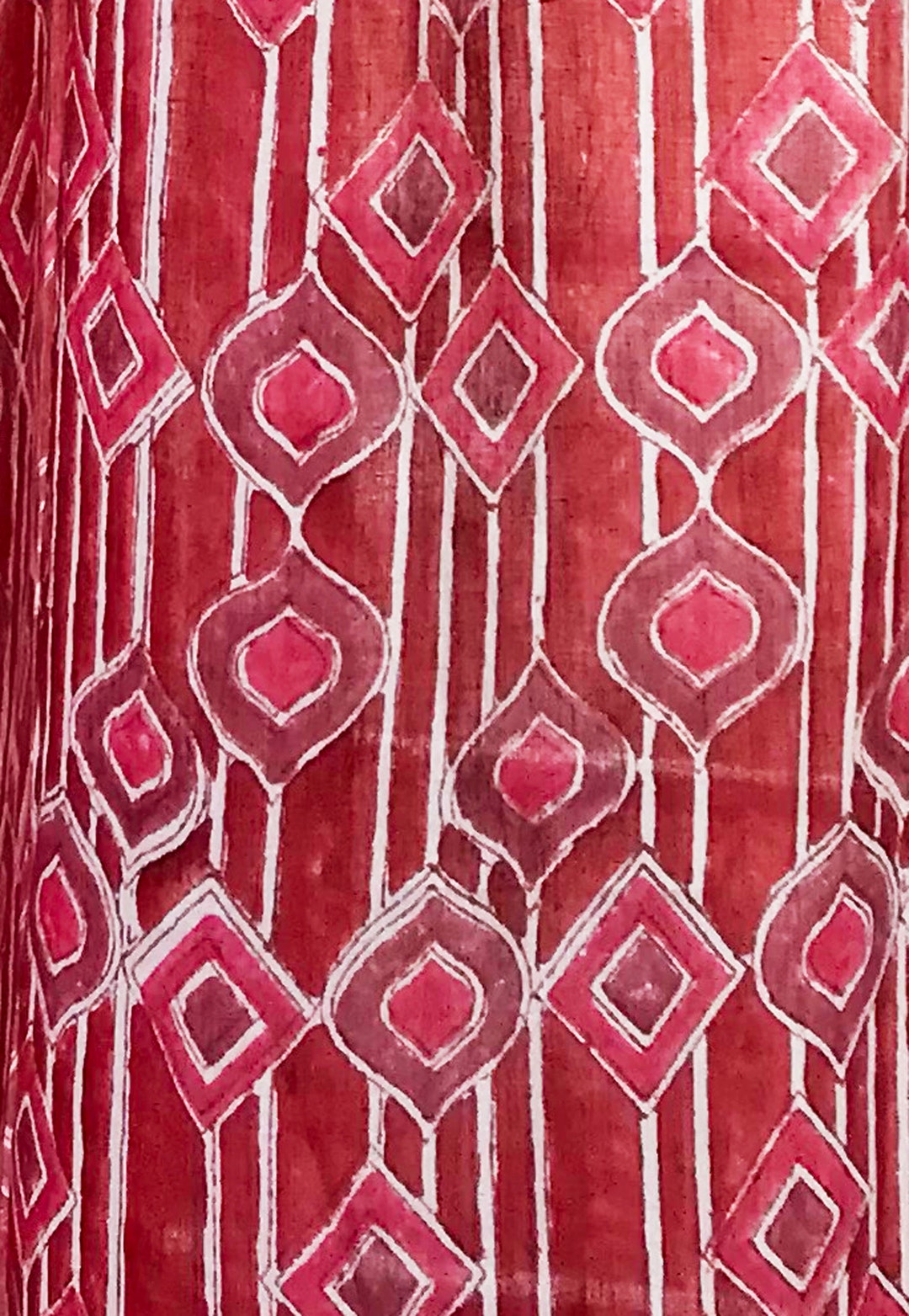 Red Bohemian Curtains Made of Natural Indigo/sheer Indigo - Etsy