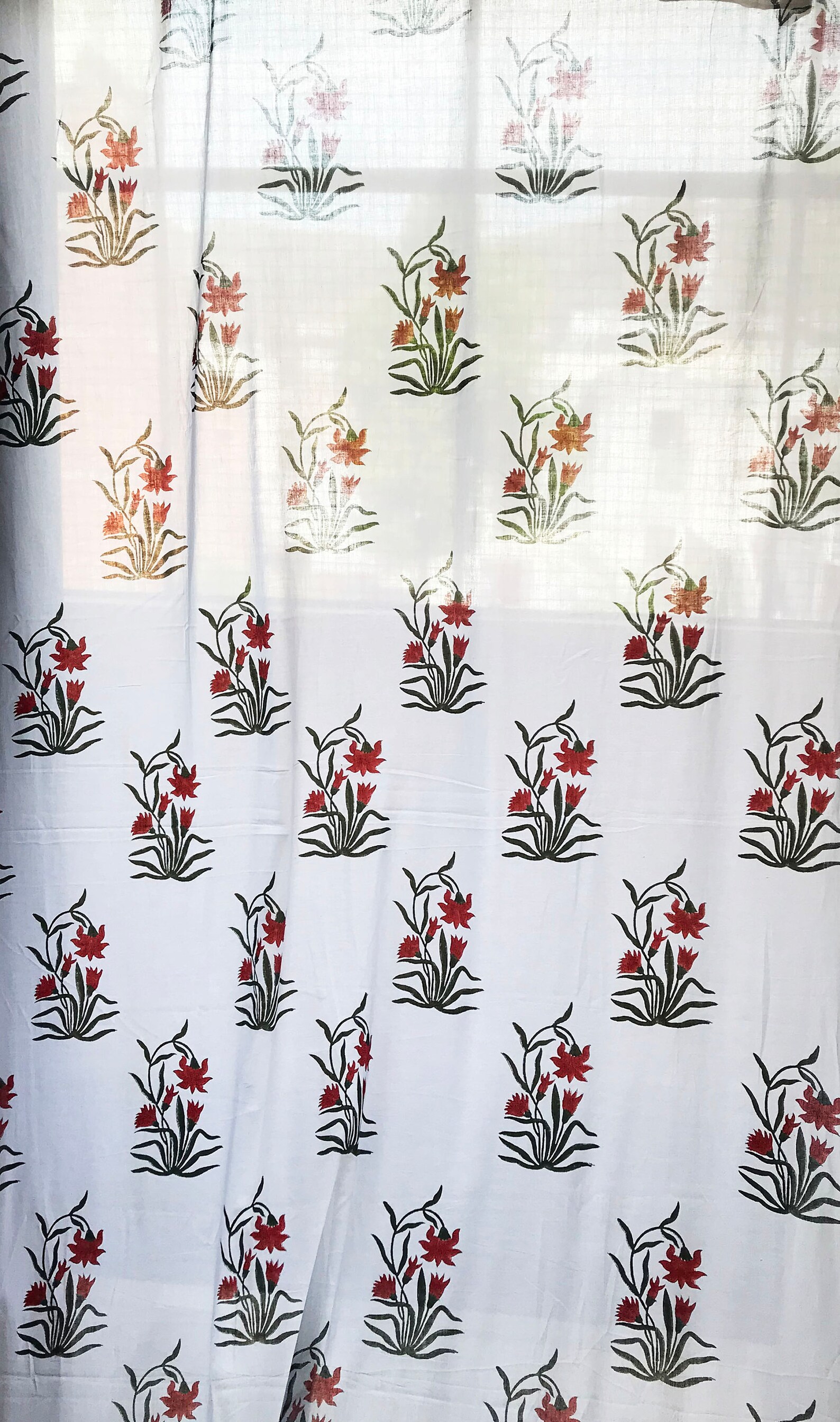 Cotton Sheer Curtains With Rod Pocket Curtains/custom Curtain Panel ...