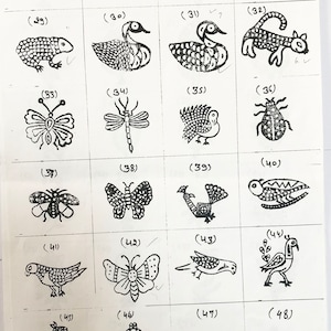Indian Wooden Printing Blocks: Mini Floral & Animal Stamps - Etsy