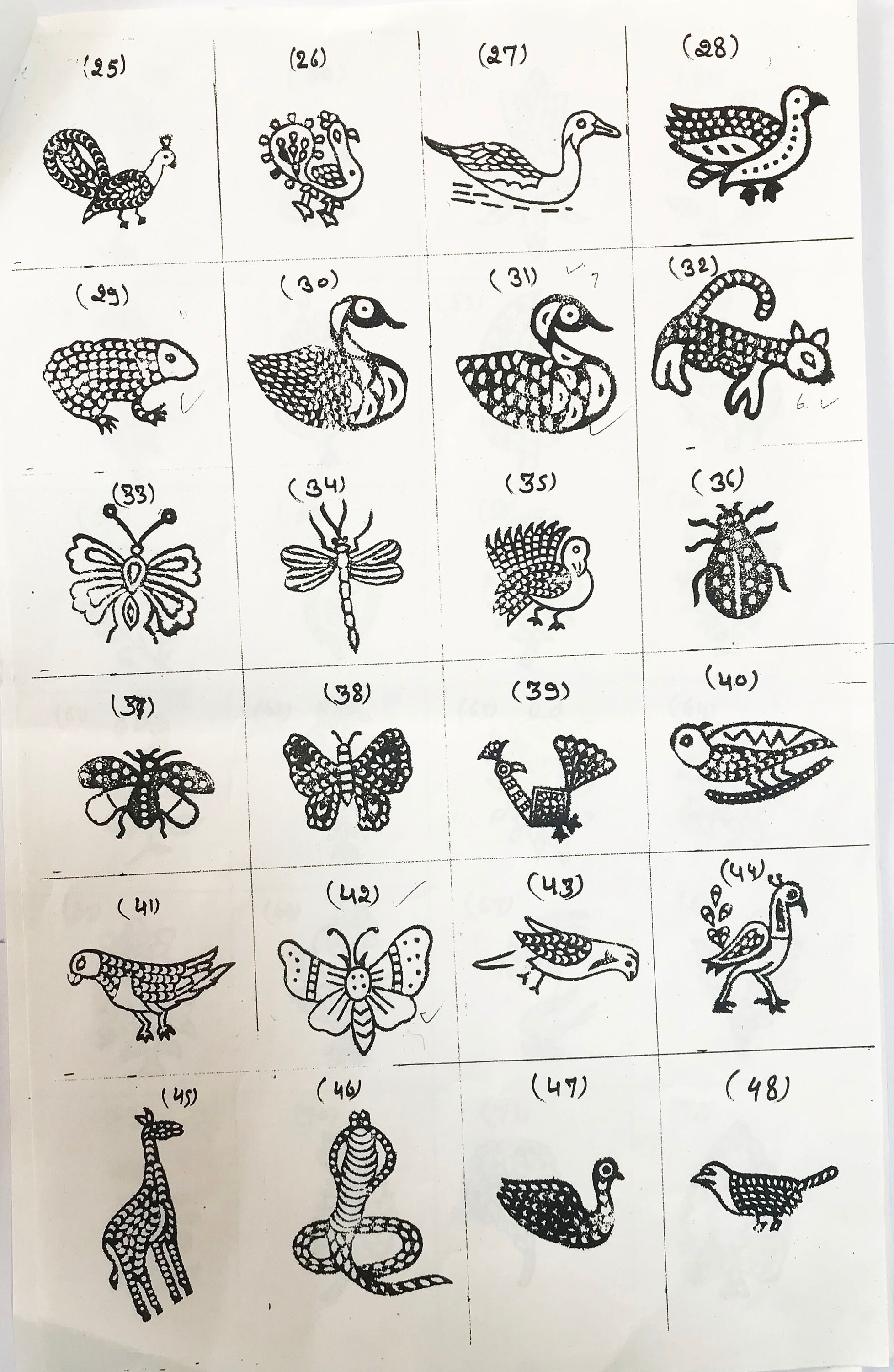 Indian Wooden Printing Blocks: Mini Floral & Animal Stamps - Etsy