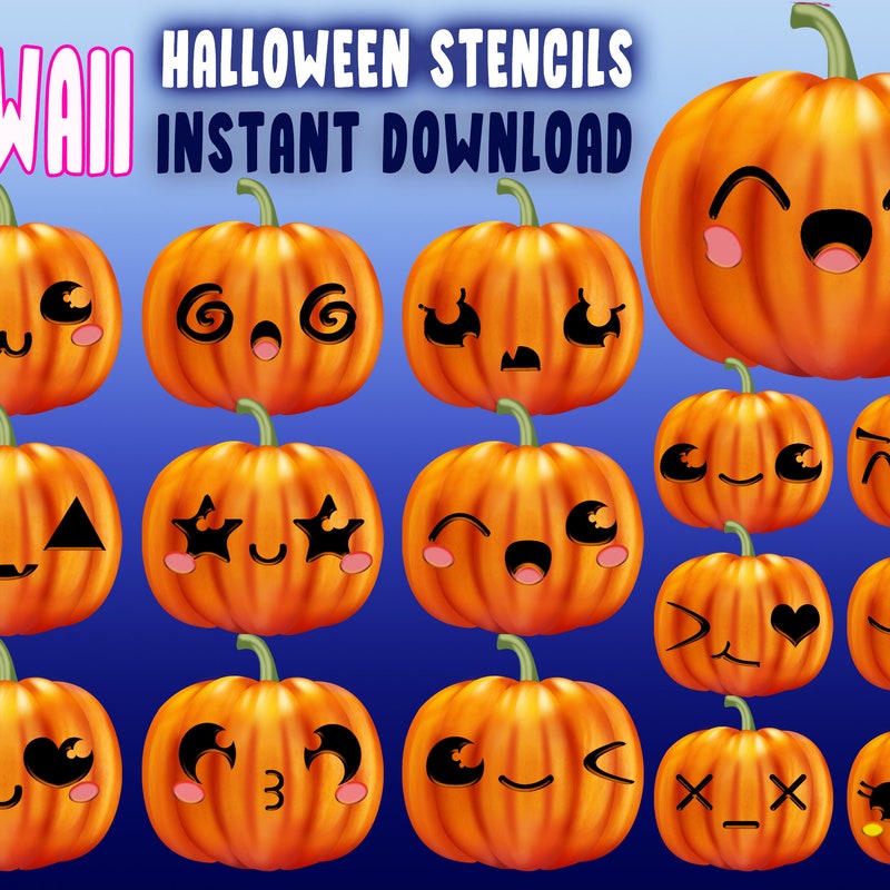 Anime Pumpkin Stencil - Etsy