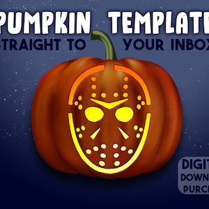 Jason Voorhees Pumpkin Stencil - Etsy