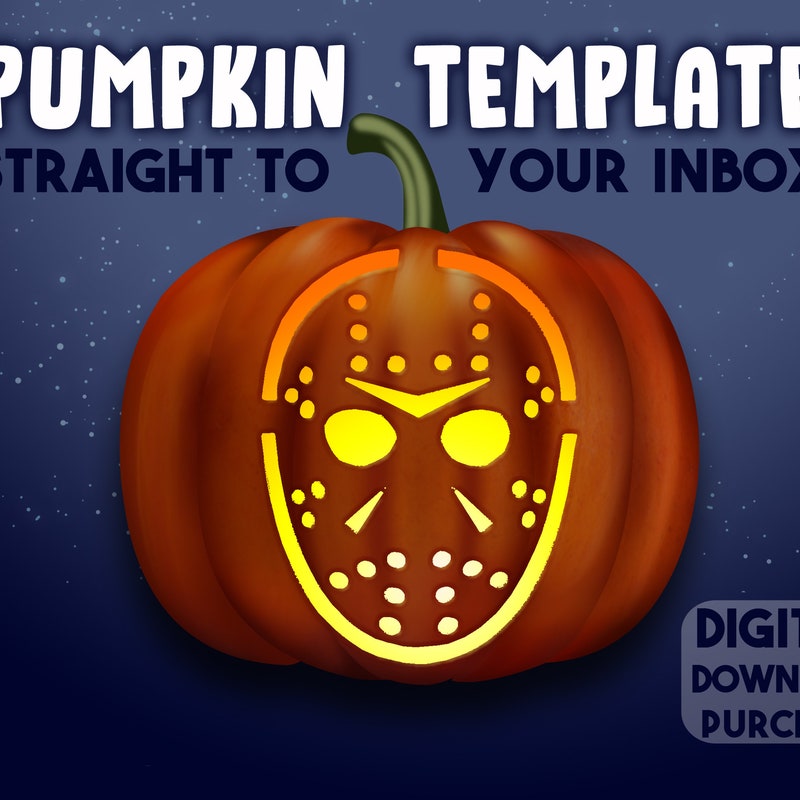 Jason Pumpkin Carving Stencil - Etsy