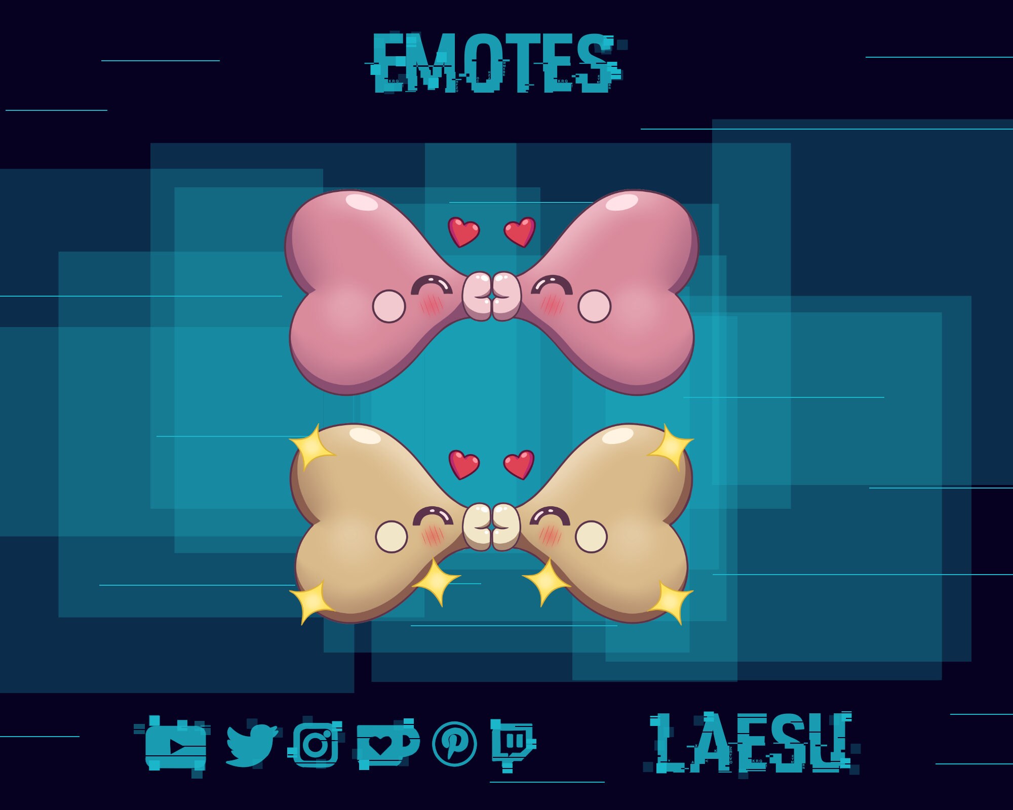 Pokemon Luvdisc Emote Package Twitch Chat Assets Discord Cute Emotes ...