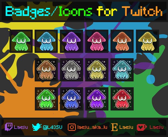 Splatoon 2 / 3 Badges Squid Game Icons Pixel Art - Etsy