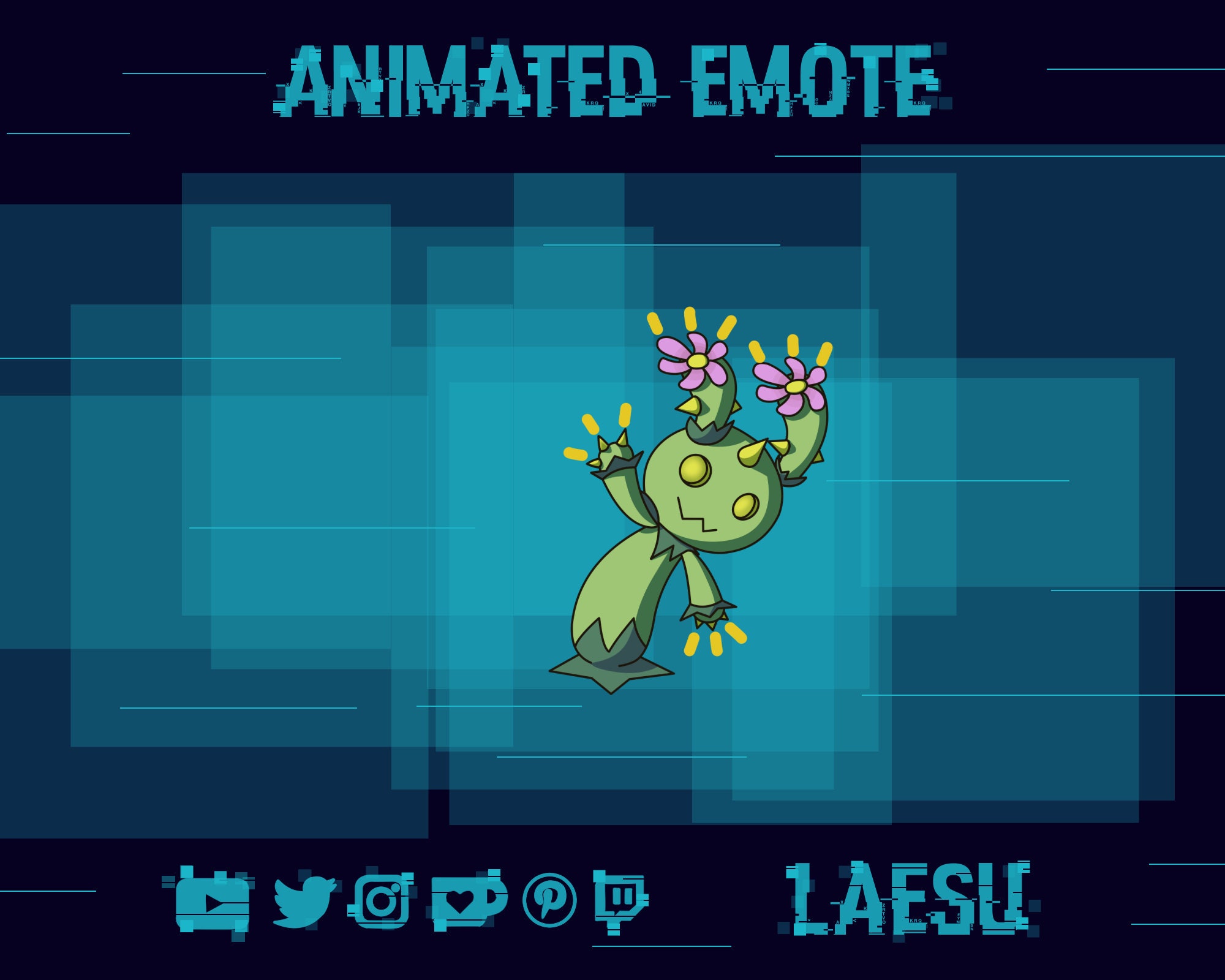 ANIMATED Pokemon Maractus Emote Package Twitch Chat Assets Discord ...