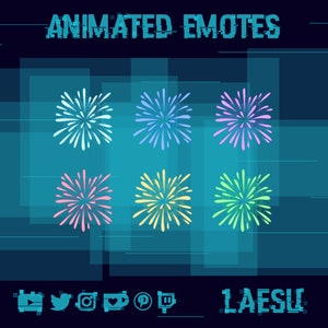 New Year Firework Emote Package Twitch Chat Assets Discord NY Cute ...