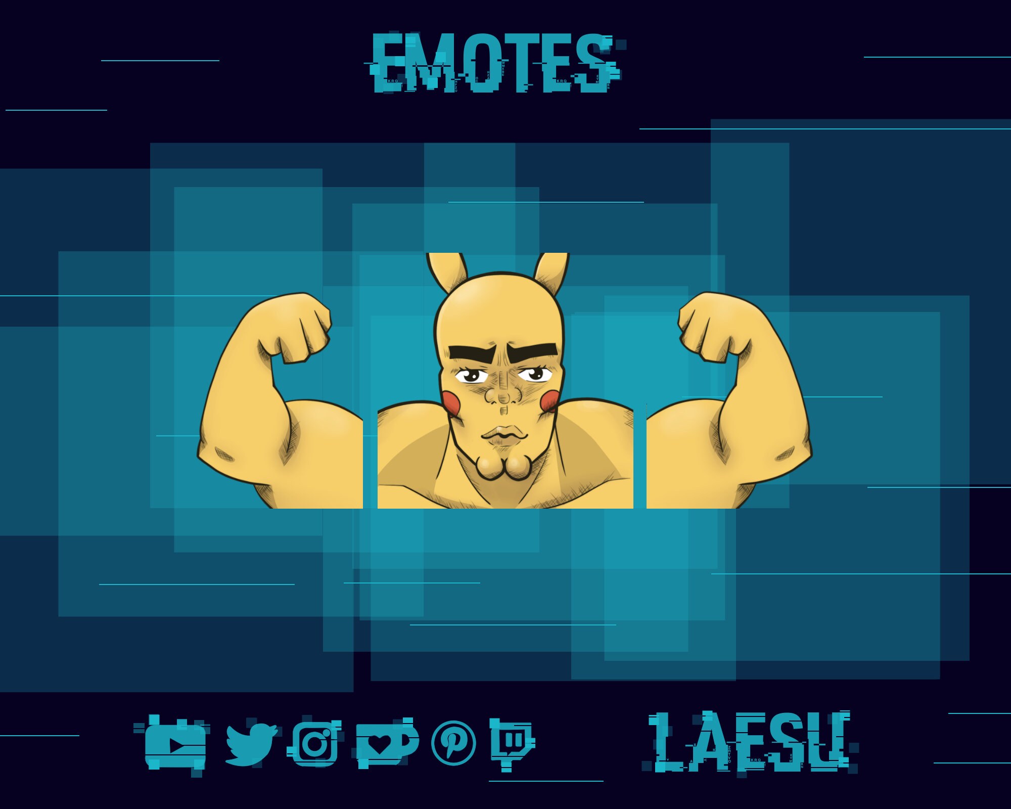 Pokemon Buff Pikachu Emote Package Twitch Chat Assets Discord Pokemon ...