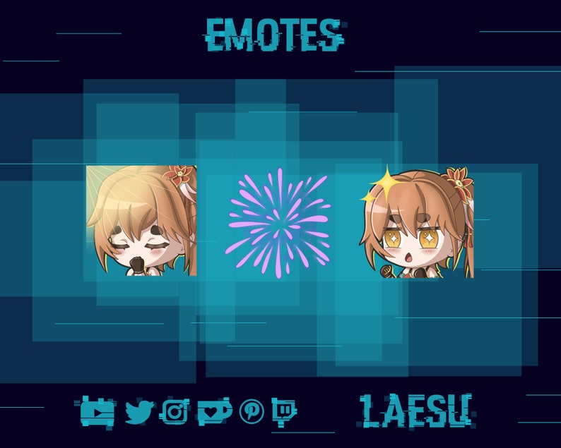Honkai Guinaifen Emote Package Twitch Chat Assets Discord HSR Cute ...