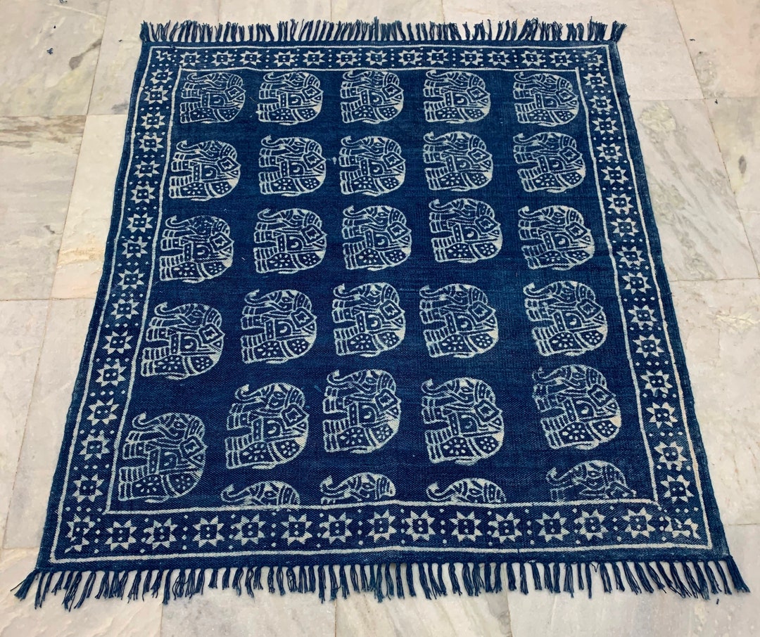 4x4 Square Rug, Handmade Square Rug, Indian Rug, Outdoor / Indoor ...