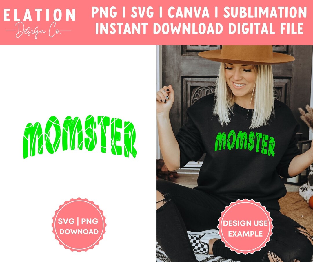 Momster Mummy Font Halloween Instant Download | SVG and PNG Color ...