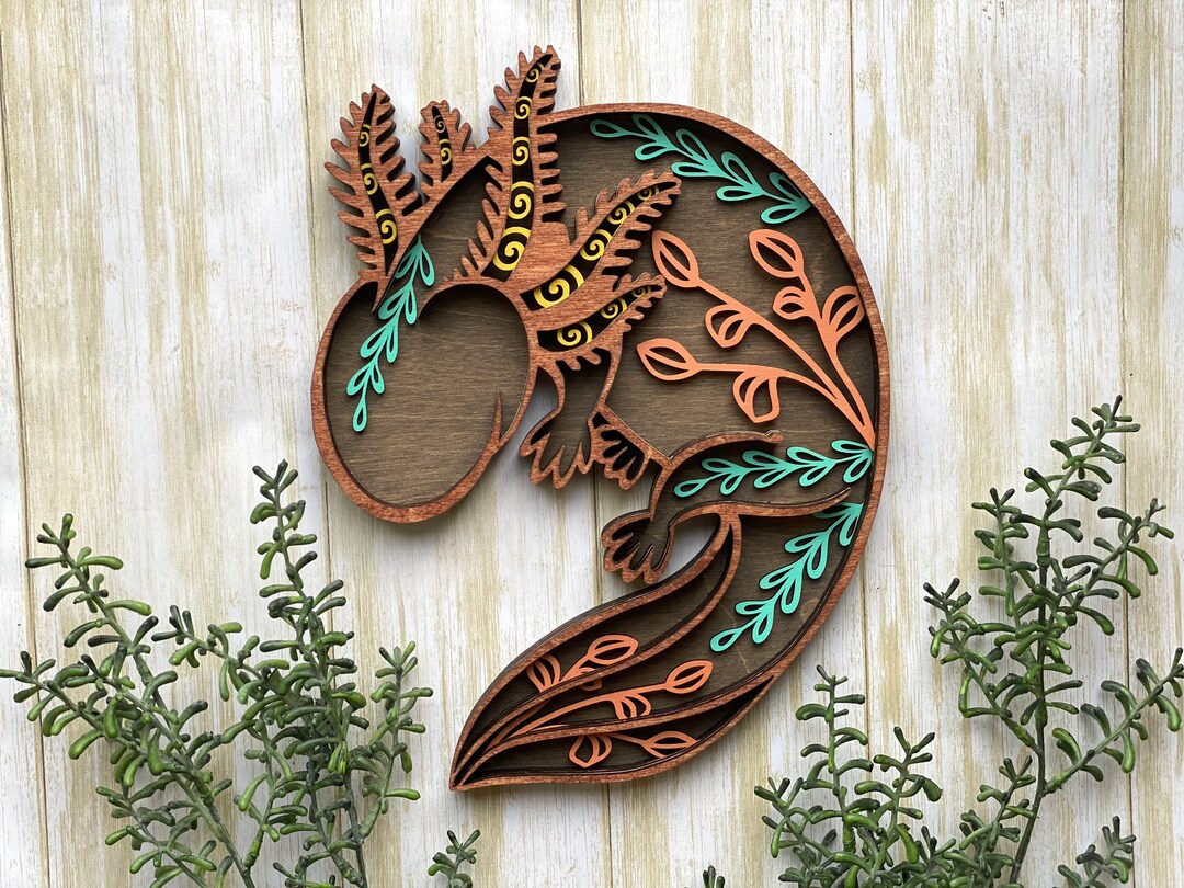 Axolotl Wall Decor, Axolotl Art, Axolotl Gift - Etsy