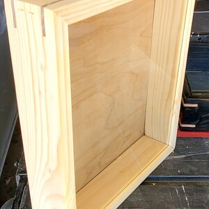 Natural Unfinished Handmade Shadow Box With Custom Double Walnut ...