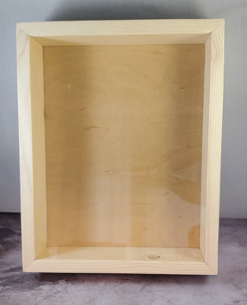 Natural Unfinished Handmade Shadow Box With Custom Double - Etsy