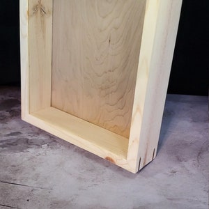 Natural Unfinished Handmade Shadow Box With Custom Double Walnut ...