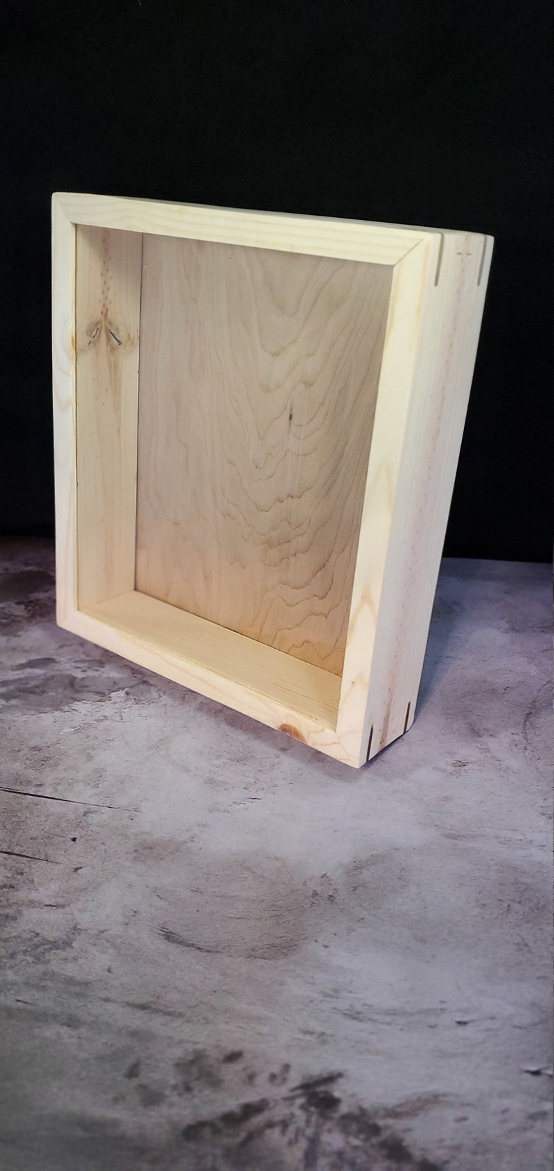 Natural Unfinished Handmade Shadow Box With Custom Double - Etsy