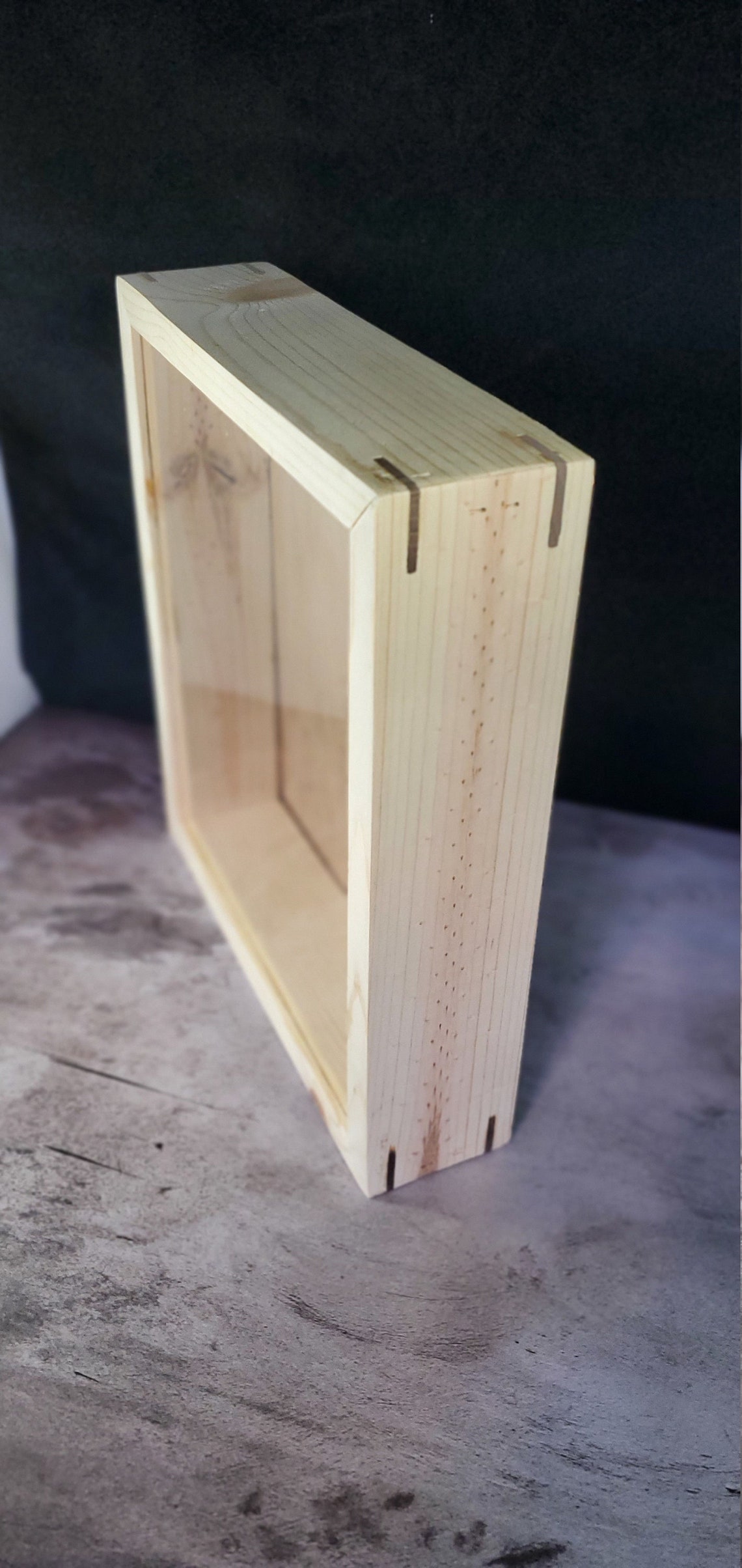 Natural Unfinished Handmade Shadow Box With Custom Double - Etsy