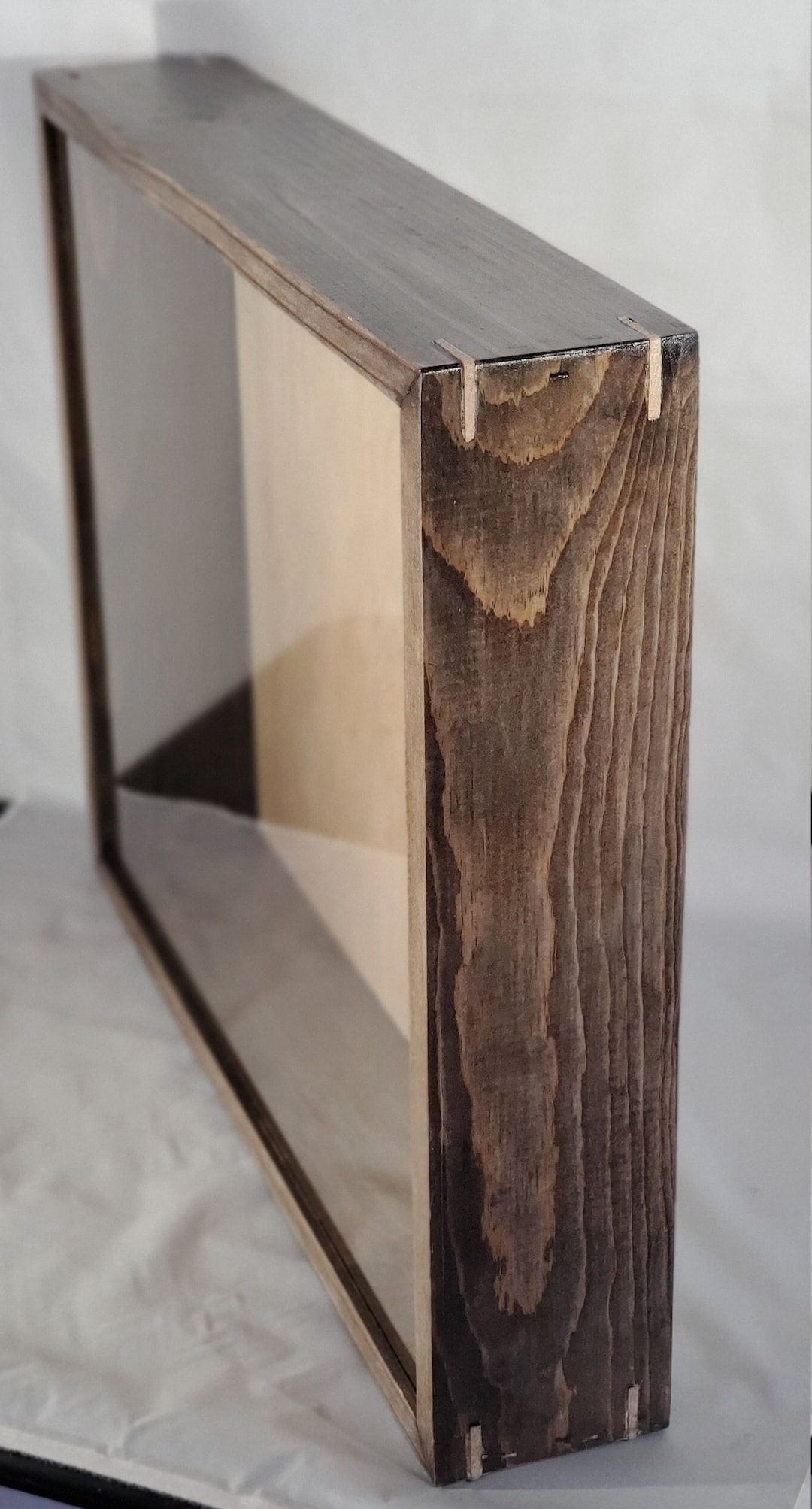 Deep Rustic Handmade Shadow Box With Custom Double Walnut/ Oak Splines ...