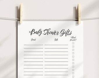 Shower Gift List - Etsy