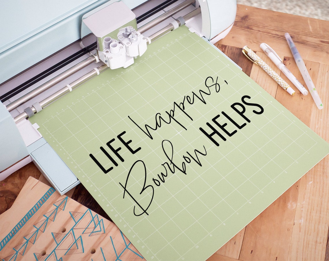 Life Happens Bourbon Helps SVG Cut File Drinking Bourbon - Etsy