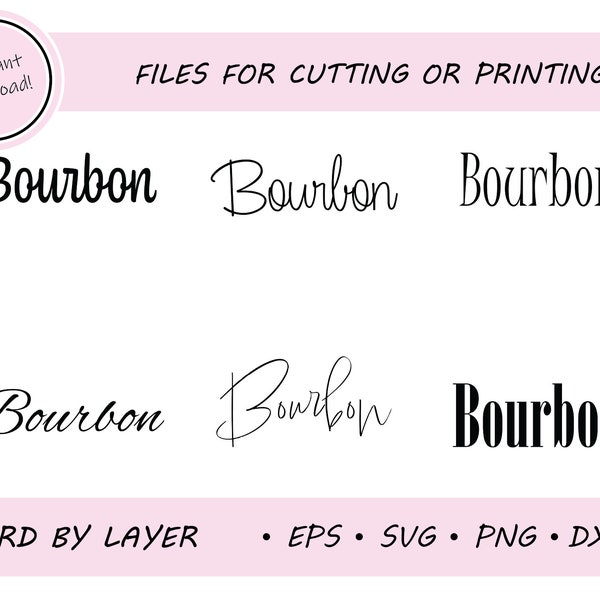 Bourbon Font Svg - Etsy