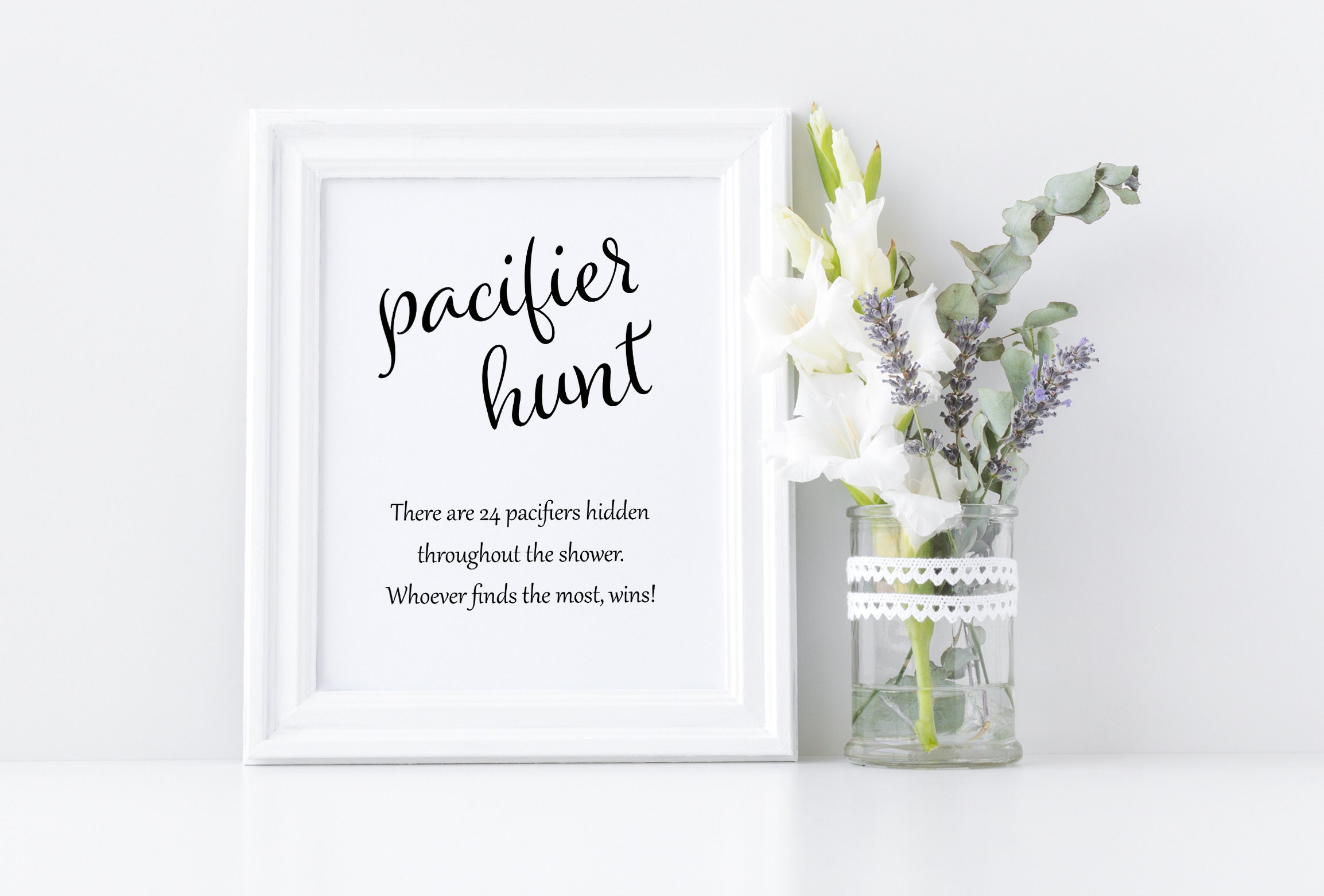 Pacifier Hunt Baby Shower Game, Printable Digital Instant Download ...