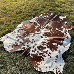 Genuine Tricolor Cowhide Rug, Brazilian Cow Hide Rug Large - Etsy