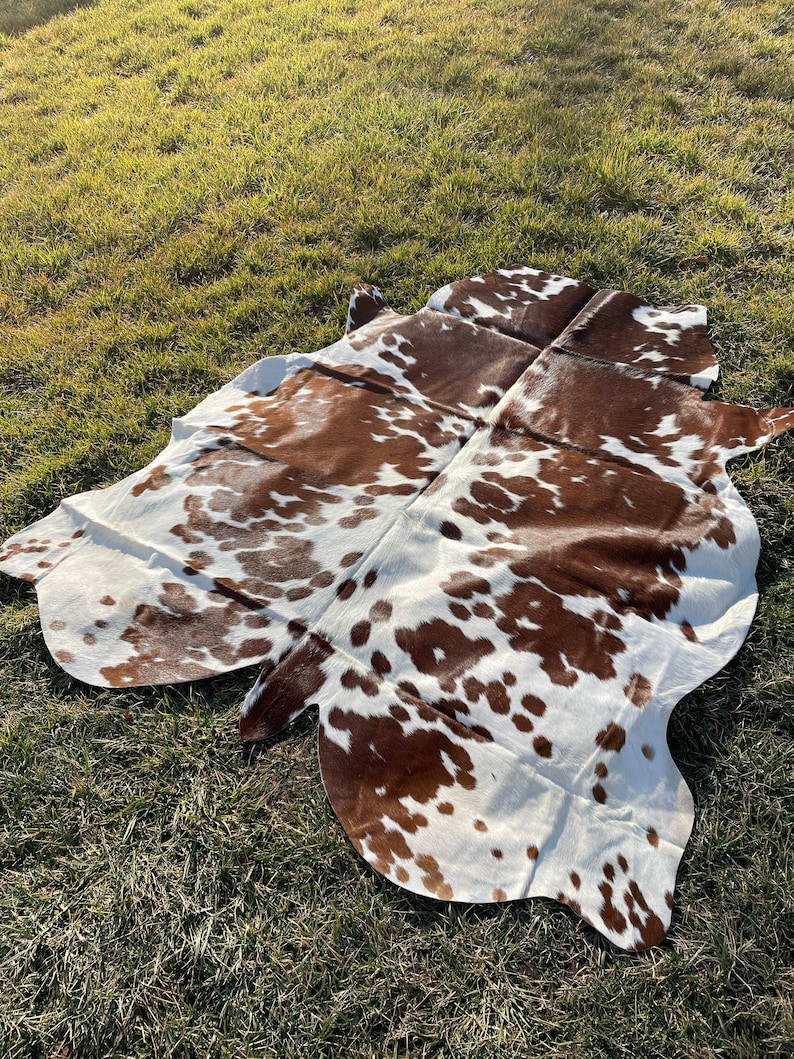 Genuine Salt & Pepper Tricolor Cowhide Rug, Brazilian Cow Hide Rug - Etsy