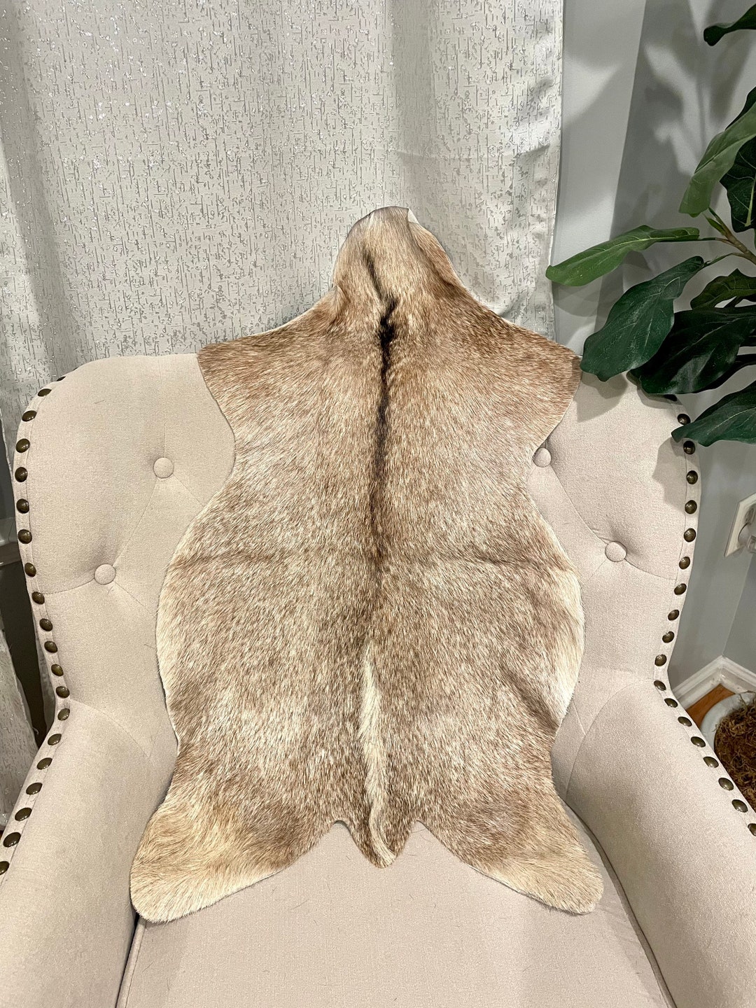 Genuine Hair on Brown Goathide Rug, Goat Hide Skin - Etsy