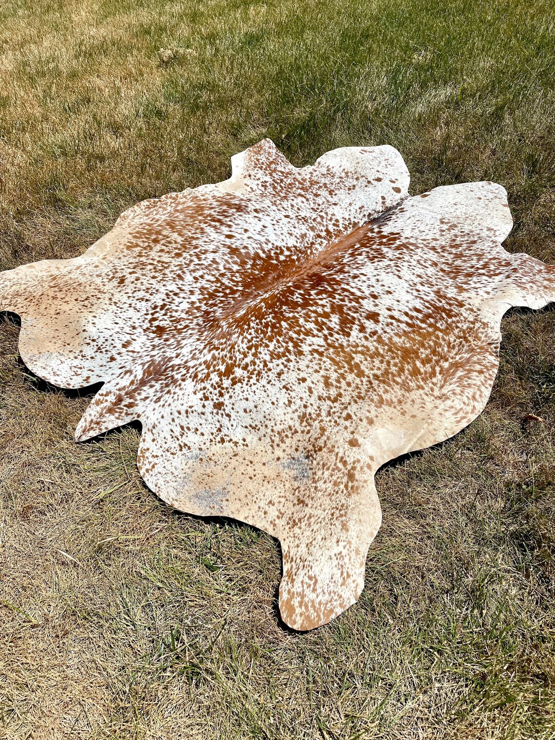 Genuine Tricolor Hair on Cowhide Rug, Speckled Brazilian Cow Hide Rug ...
