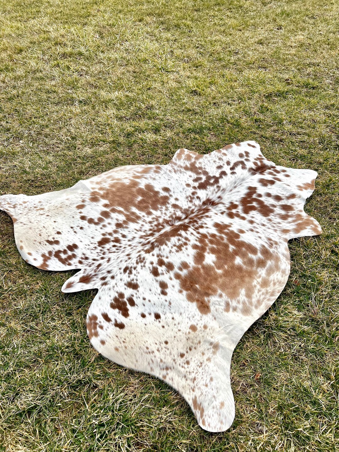 Buy Genuine Brown and White Cowhide Rug, Speckled Brazilian Cow Hide ...