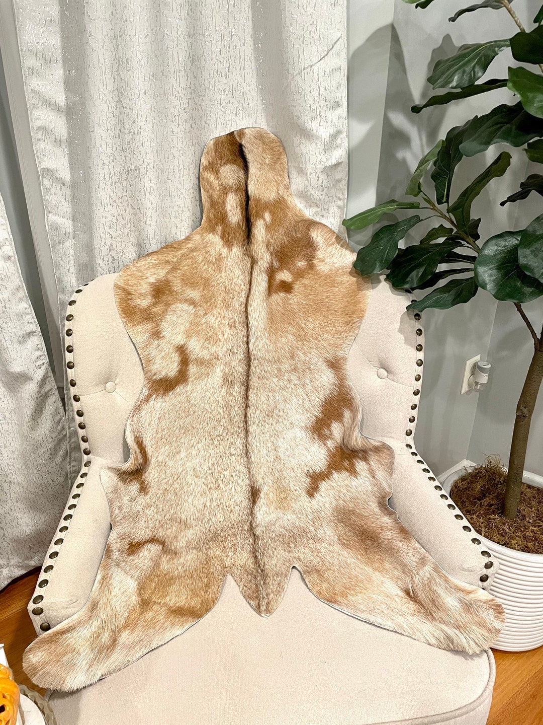 Natural Tricolor Hair on Goathide Rug, Goat Hide - Etsy