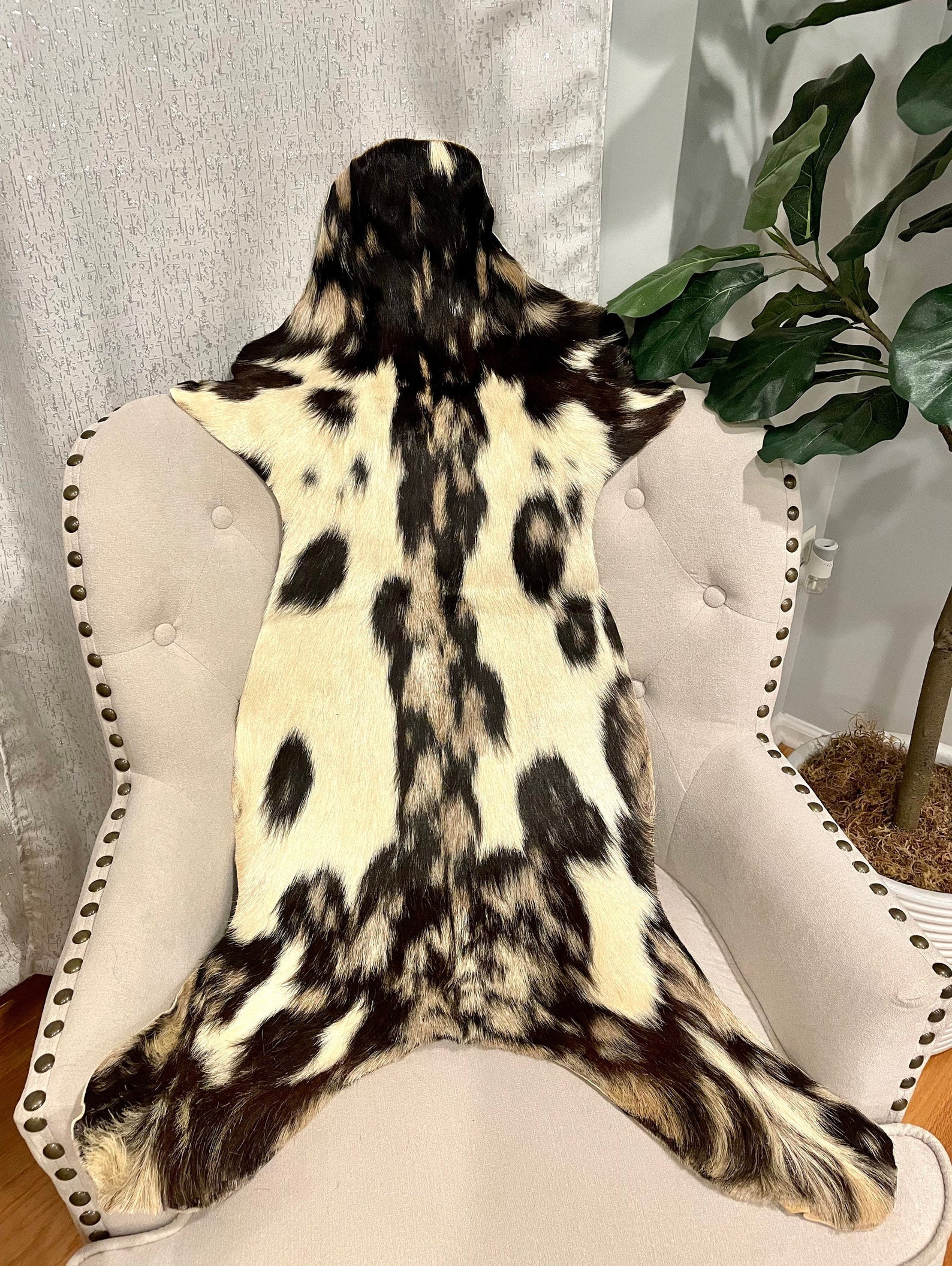 Genuine Hair on Speckled Multicolored Goathide Rug, Goat Hide Skin - Etsy