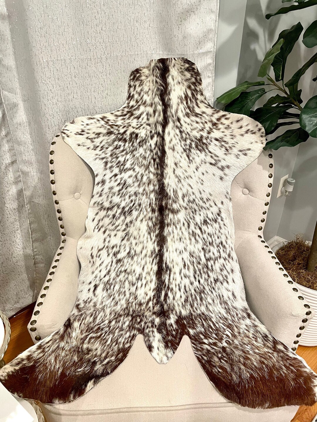 Genuine Hair on Speckled Goathide Rug, Goat Hide - Etsy