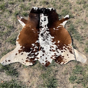 Genuine Tricolor Hair on Cowhide Rug, Speckled Brazilian Cow Hide Rug ...