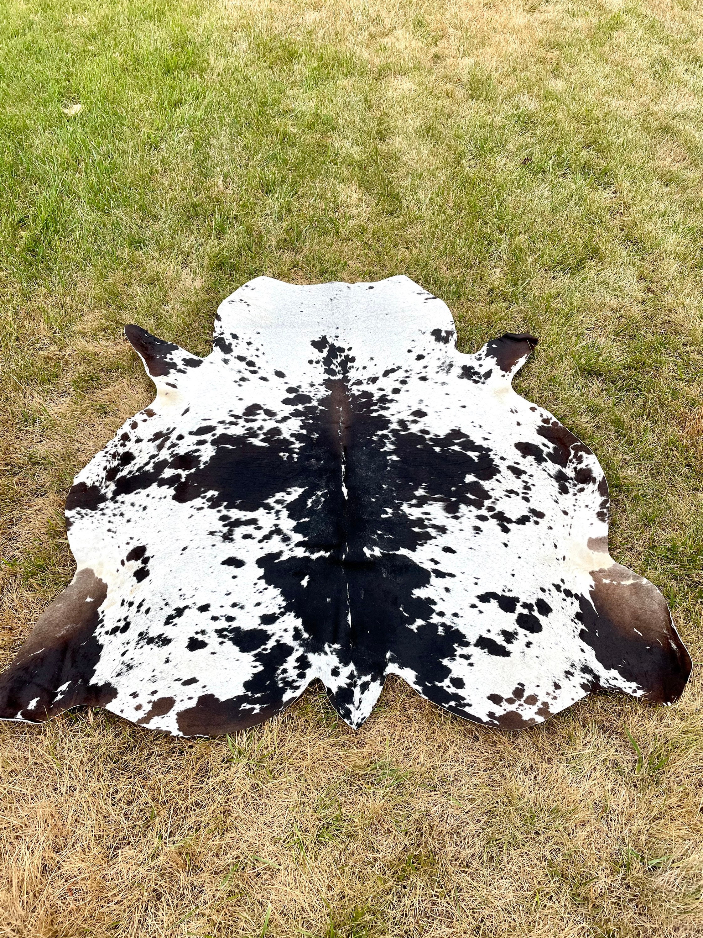 Genuine Tricolor Hair on Cowhide Rug, Speckled Brazilian Cow Hide Rug ...