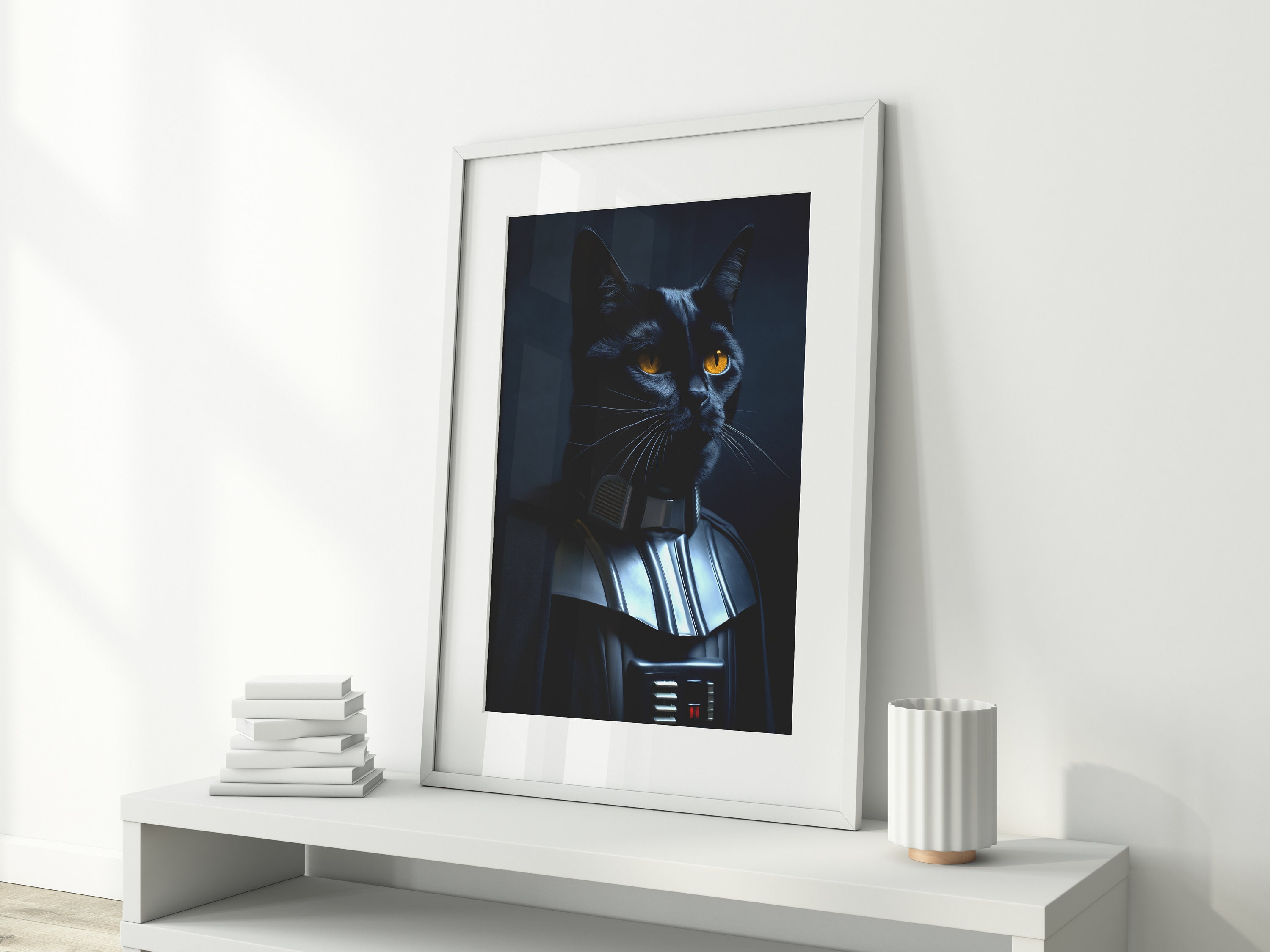 Digital Poster, Cat Dark Print, Cat Vader, Fan Art, Cat Best Friend ...