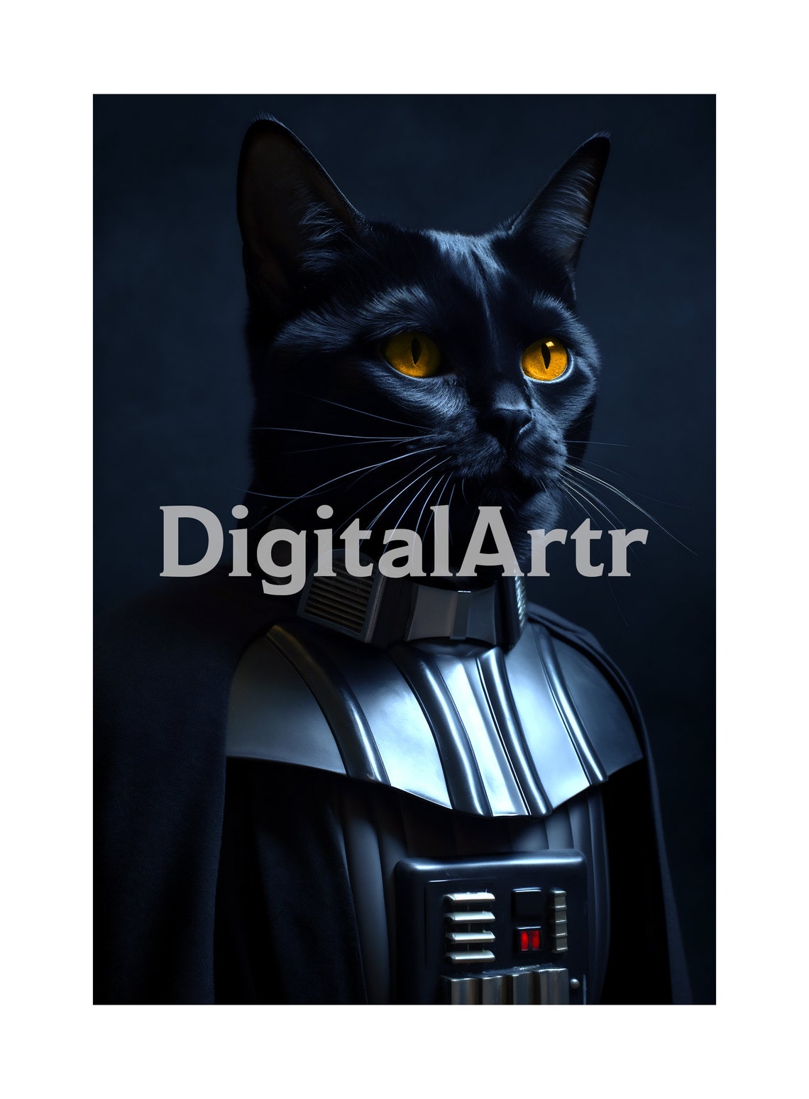 Digital Poster, Cat Dark Print, Cat Vader, Fan Art, Cat Best Friend ...