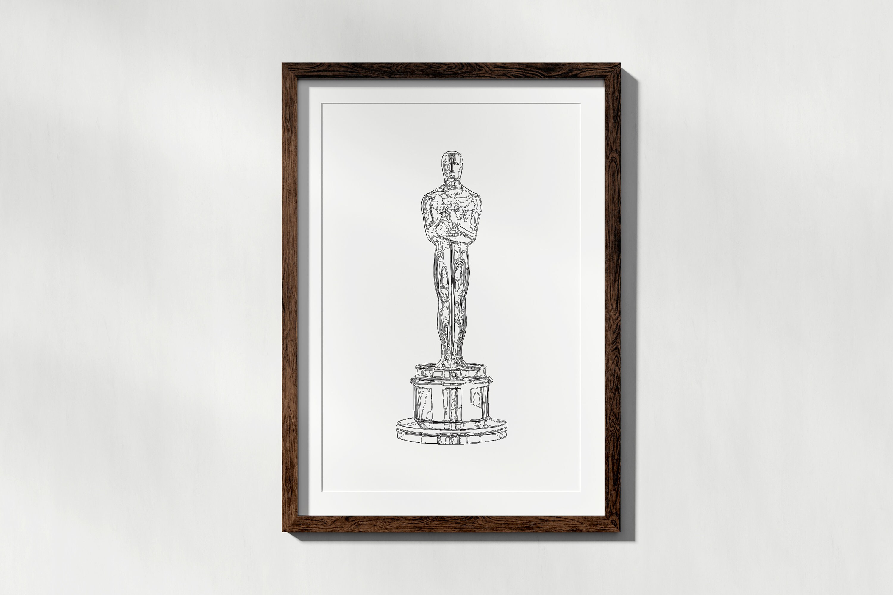 Oscar Poster, Oscar Digital Poster, Minimalistisches Design, Heimkino ...