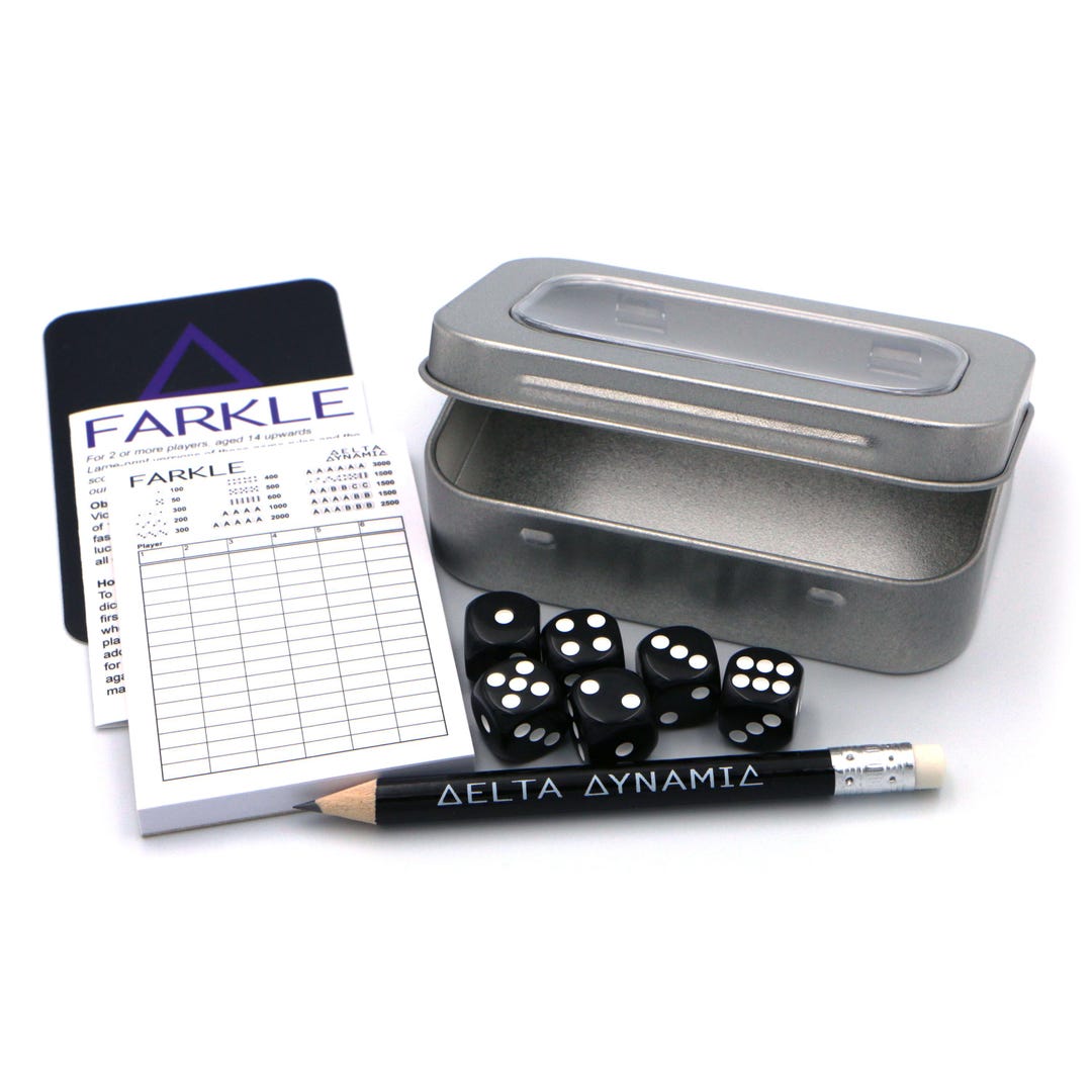 Farkle Travel Tin – Traditional Dice Game in a Compact Hinged Storage ...