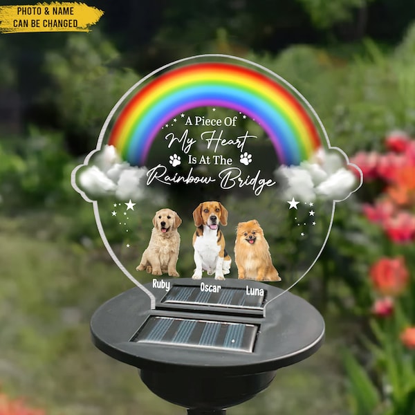 Personalized Solar Pet Loss - Etsy