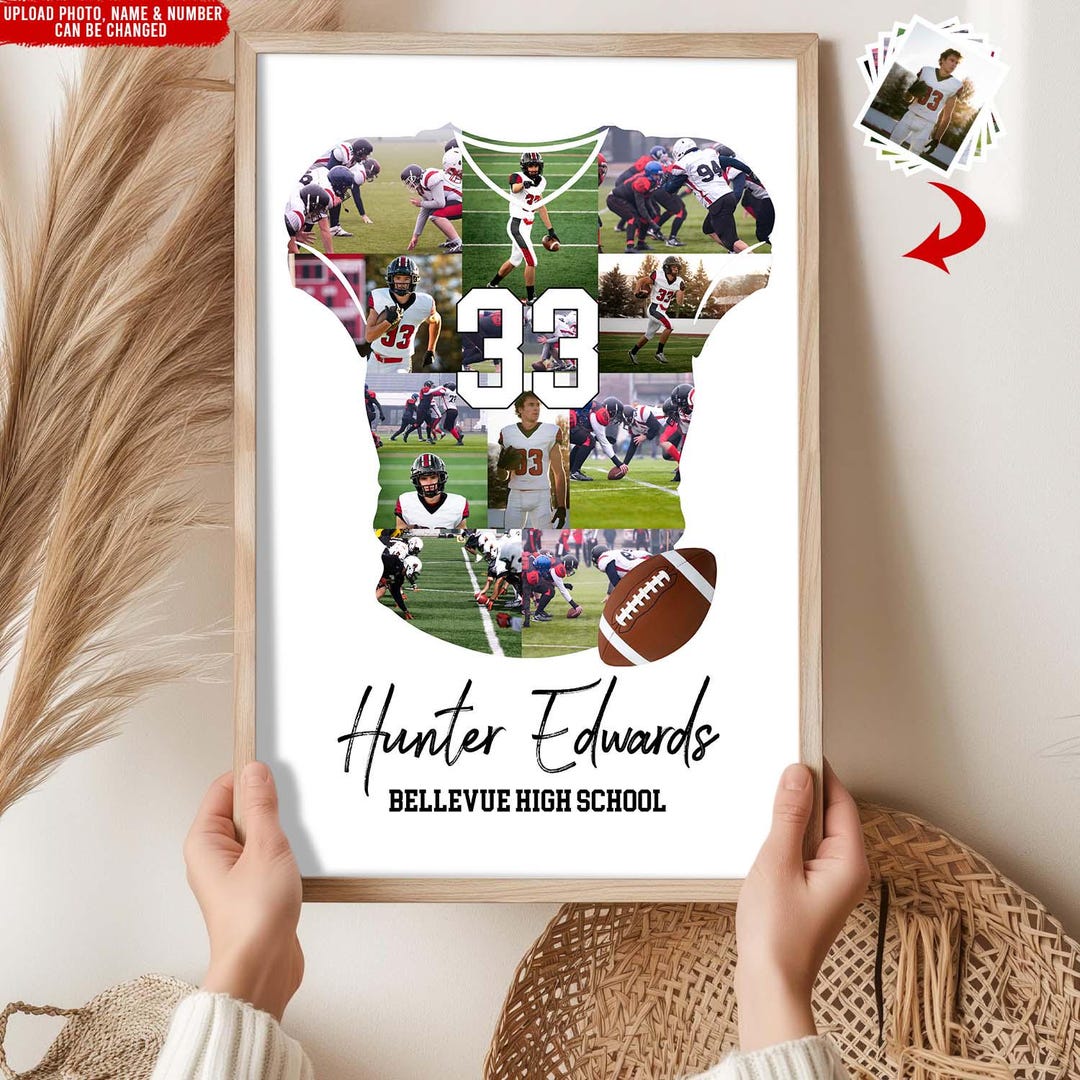 Football Senior Custom Photo - Customizable Senior Football Poster ...
