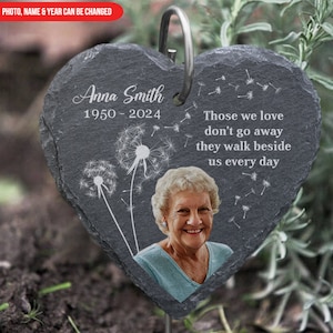 Dandelion Memorial Gift, Those We Love Dont Go Away Personalized Slate ...
