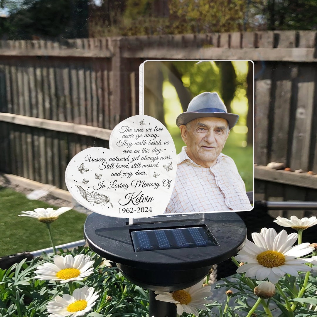The Ones We Love Never Go Away - Personalized Solar Light, Memorial ...