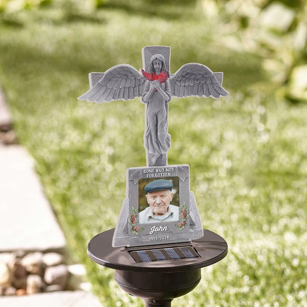 Solar Light Cross for Cemetery - Etsy