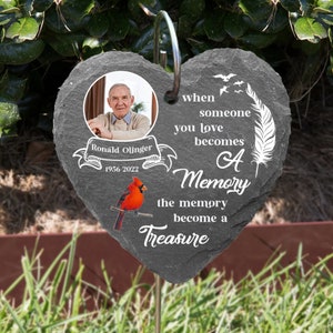 The Memory Becomes A Treasure | Personalized Slate | in Loving Memory ...