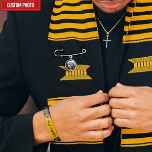 Custom Memorial Graduation Photo Pin, Grad Gown Memorial Pin, Wedding Memorial Charm, Memorial ...